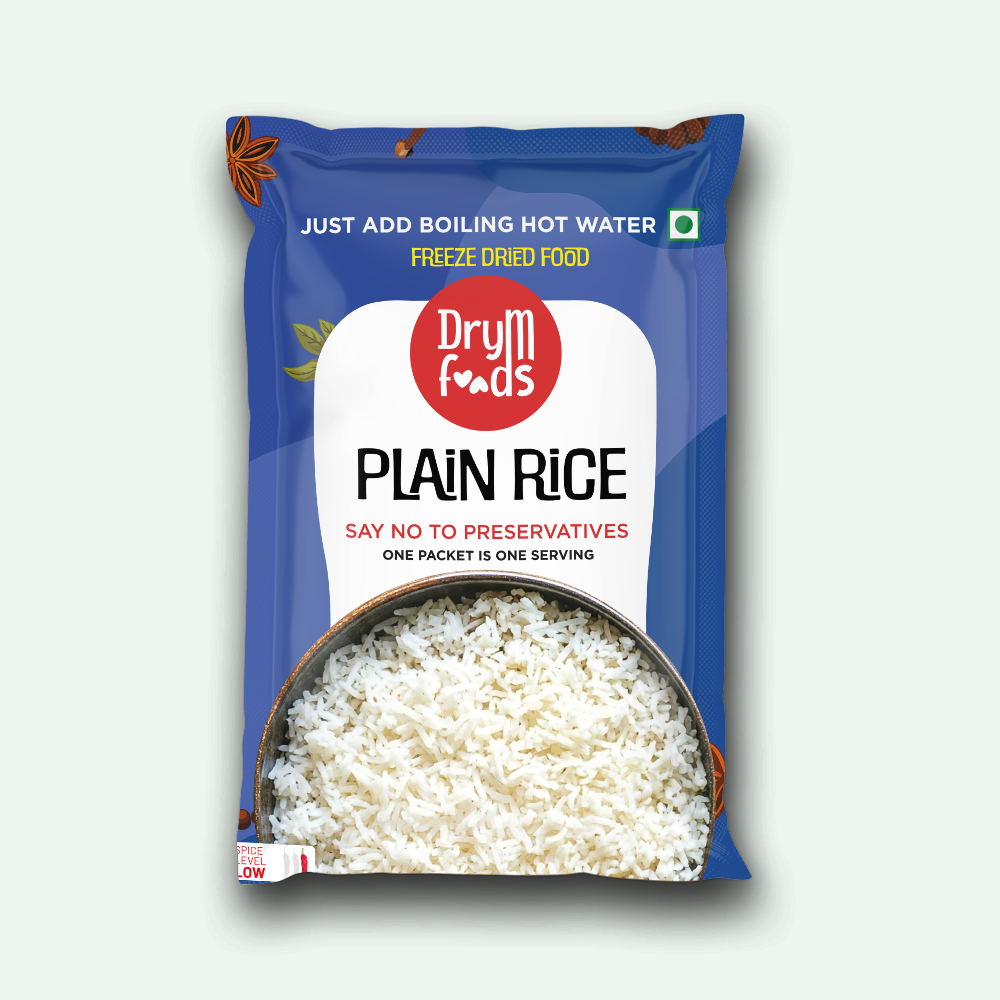 Instant Plain Rice Jain Satvik Friendly – DryM Foods